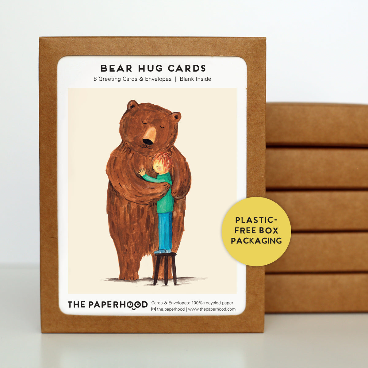 Box of 8 Bear Hug Cards – The Paperhood