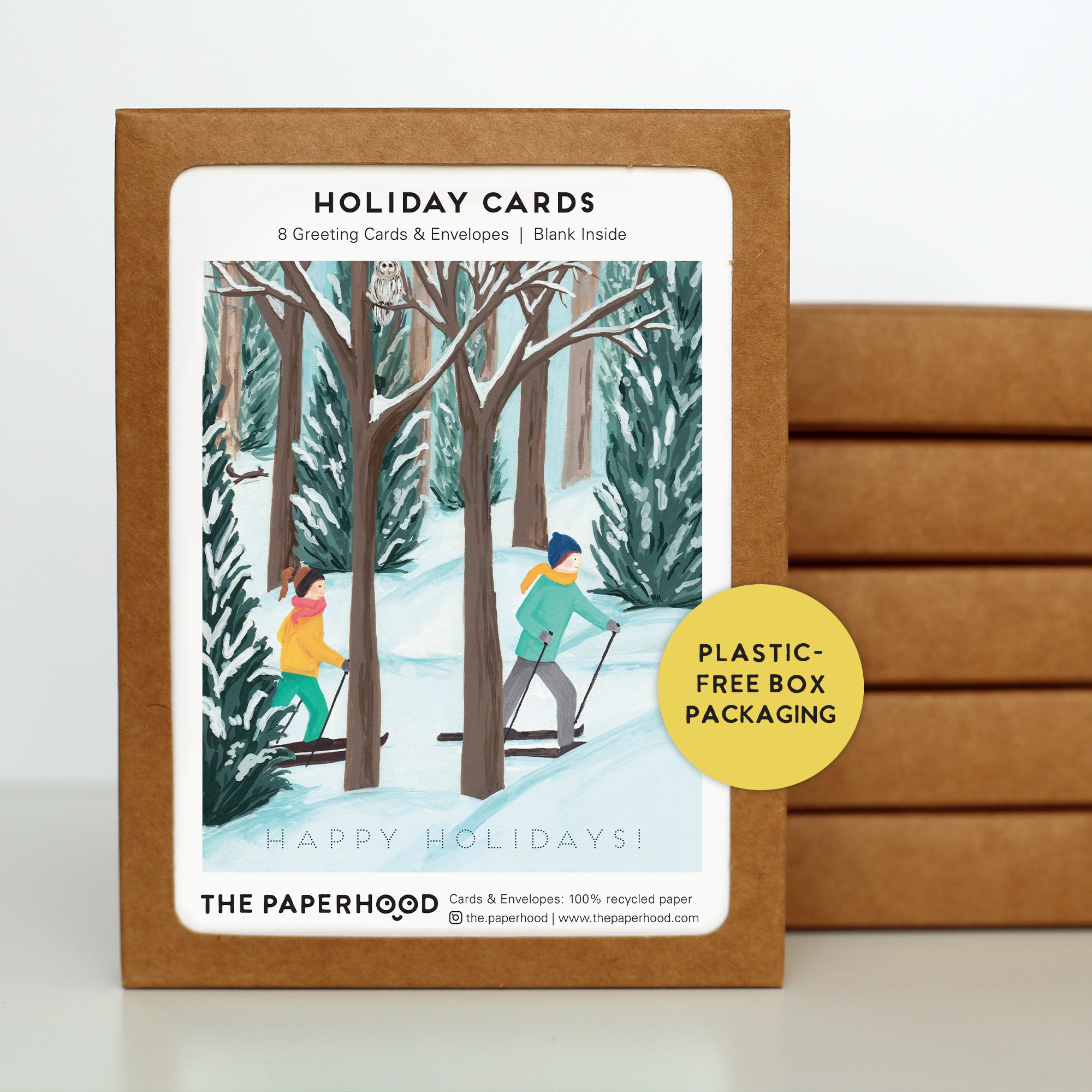 Box of 8 Holiday Cross Country Cards – The Paperhood
