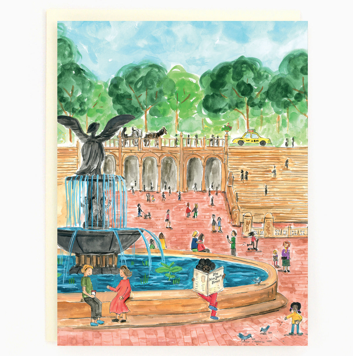 New York Central Park Summer / Bethesda Fountain Card – The Paperhood