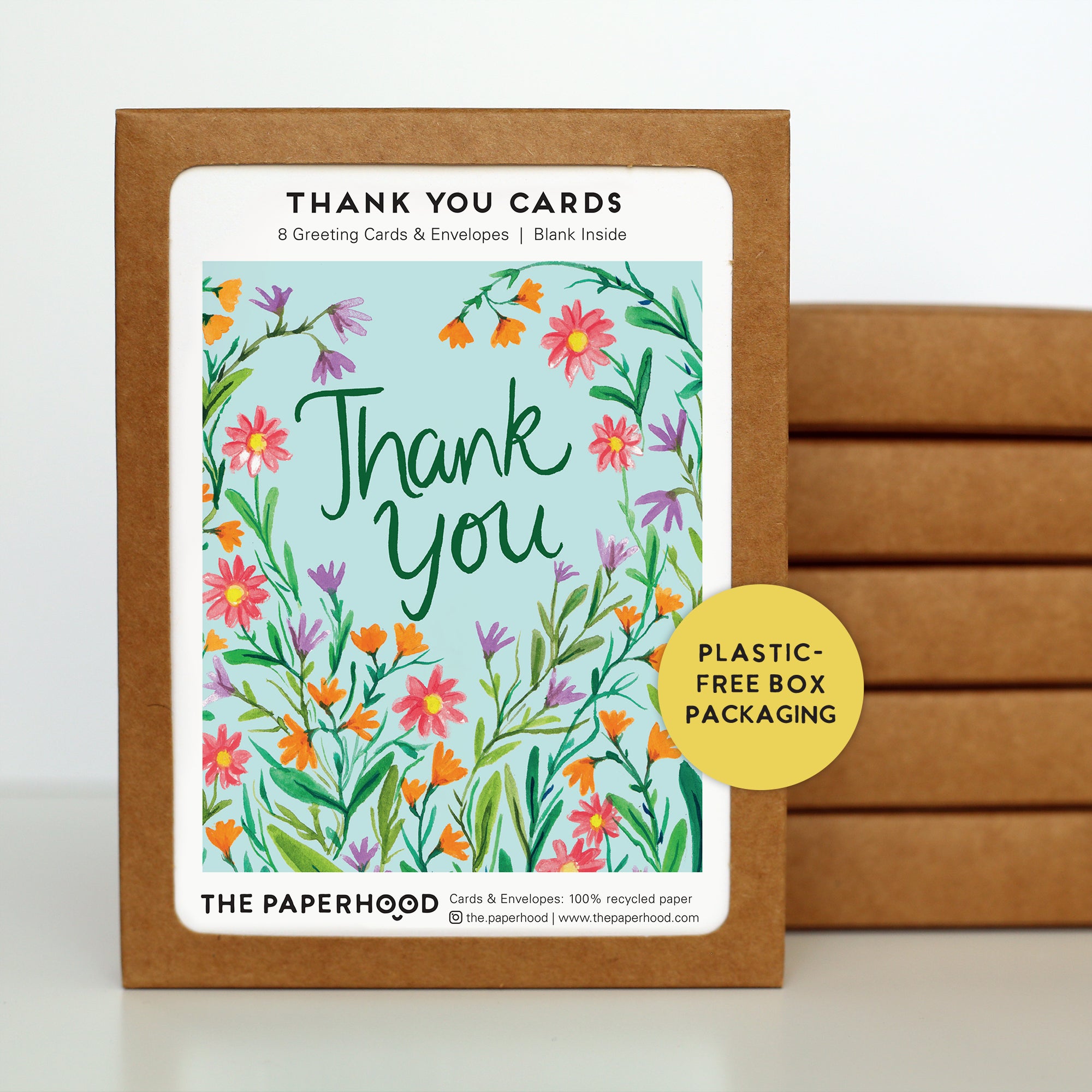 Box of 8 Thank You Wildflower Cards – The Paperhood